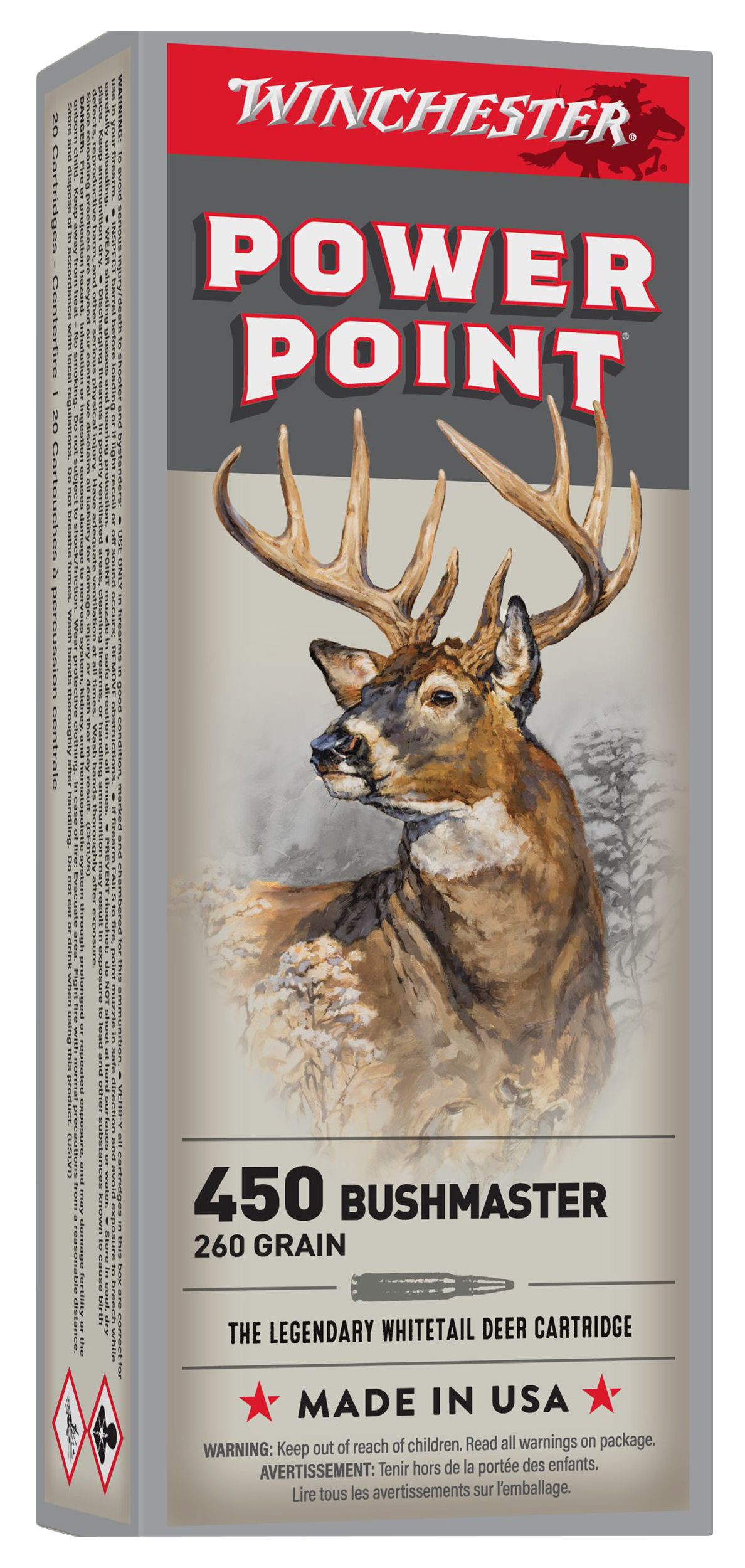 Winchester Super-X Power Point .450 Bushmaster 260 Grain Centerfire ...